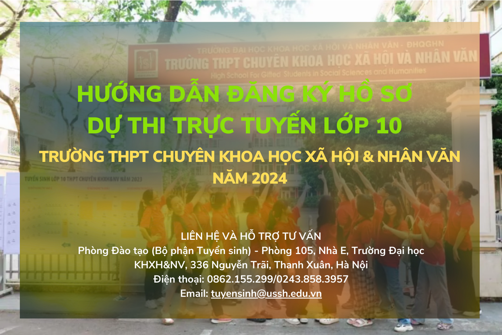 Hướng dẫn đăng ký hồ sơ dự thi trực tuyến lớp 10 Trường THPT Chuyên ...