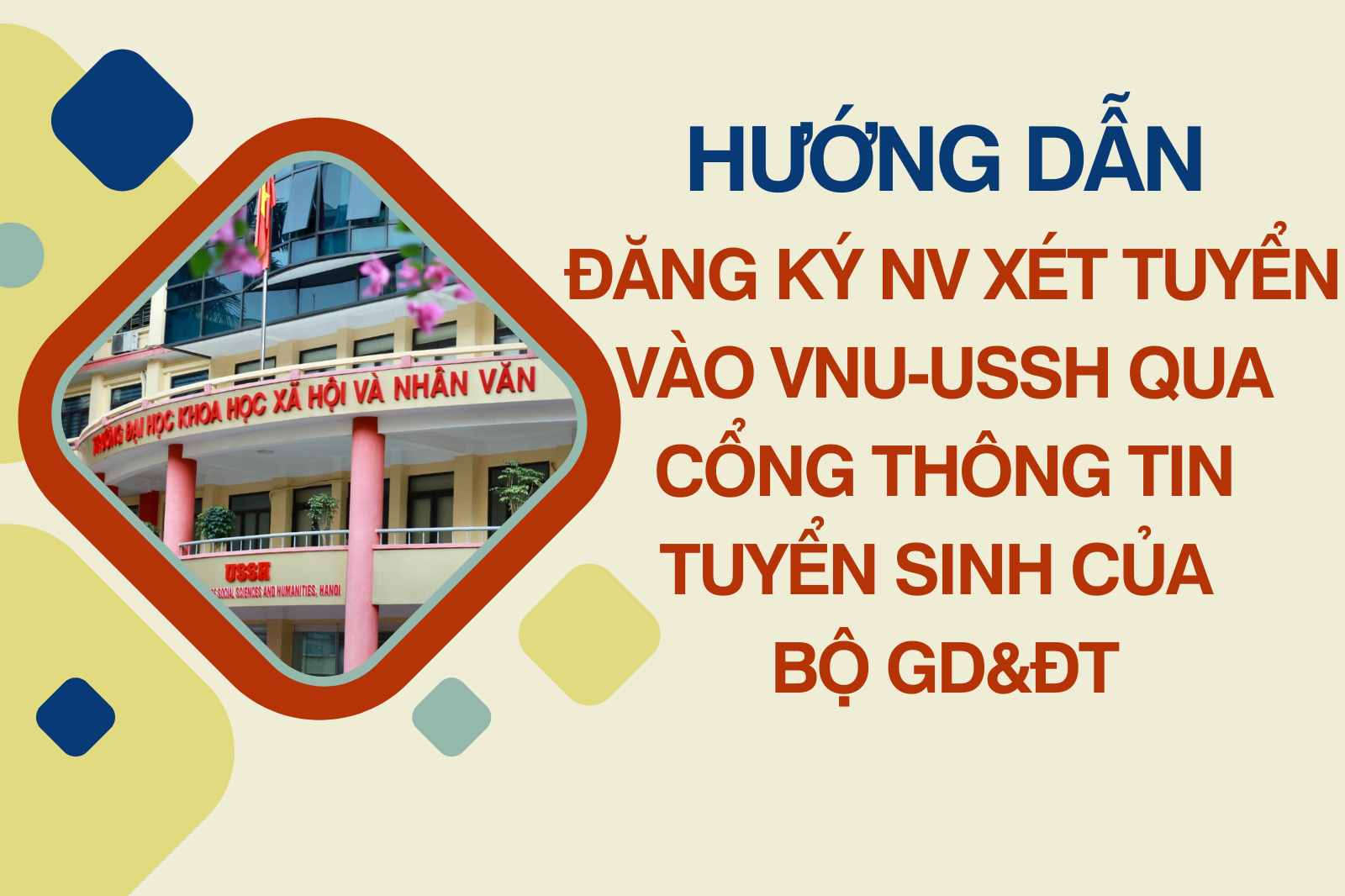 Hướng dẫn Đăng ký NV xét tuyển vào Trường ĐH KHXH&NV qua Cổng thông tin ...