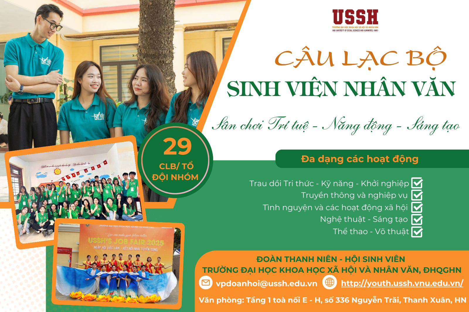 Hệ sinh thái câu lạc bộ - nơi sinh viên Nhân văn tỏa sáng bản sắc riêng