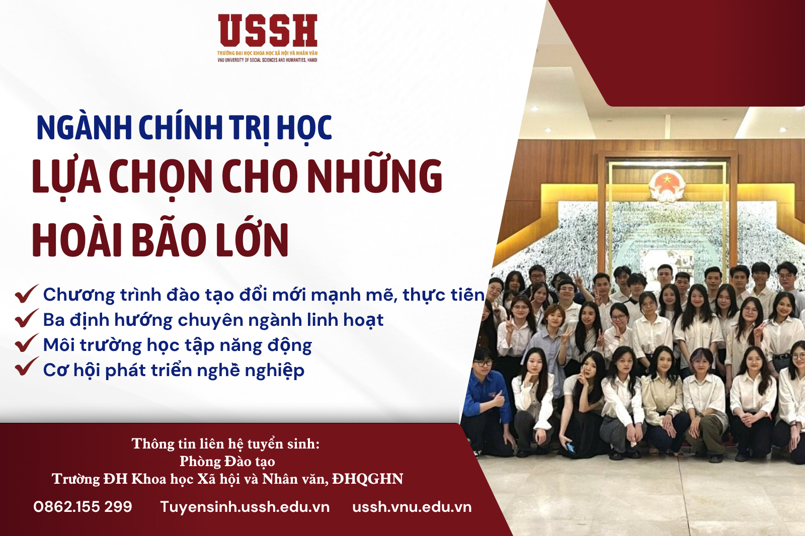 Sinh viên Chính trị học VNU-USSH: Khai phá giới hạn bản thân từ môi ...